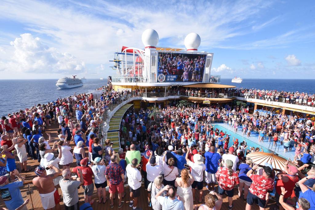 Seven Carnival Ships Meet Up At Sea To Celebrate Carnival Cruise Line's ...